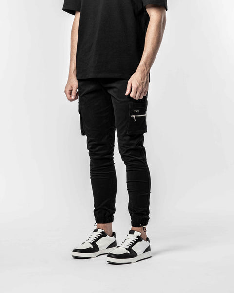 DRAW STRING CARGOS - BLACK – NAS